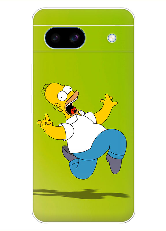 Бампер для Pixel 8A - The Simpsons Симпсоны Гомер Симпсон восклицая скачет