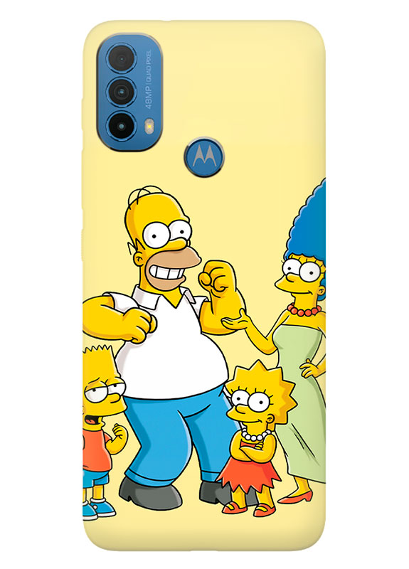 Бампер для Motorola E30 из силикона - The Simpsons Симпсоны веселая ...