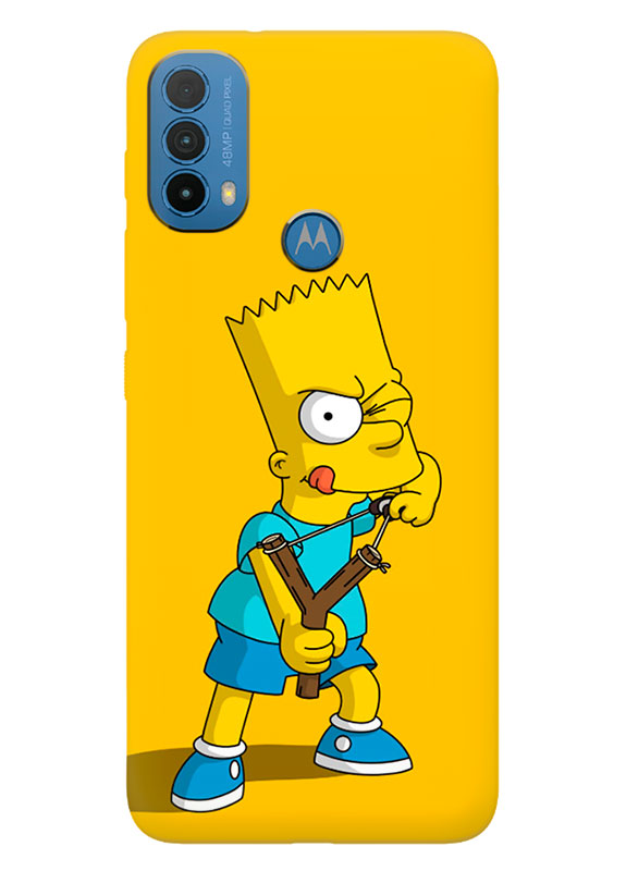 Бампер для Motorola E30 из силикона - The Simpsons Симпсоны Барт ...