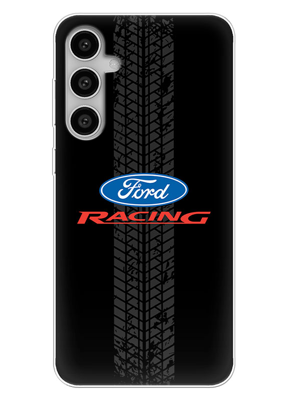 Samsung Galaxy A36 чехол - Ford Форд Racing логотип и следы шин колеса