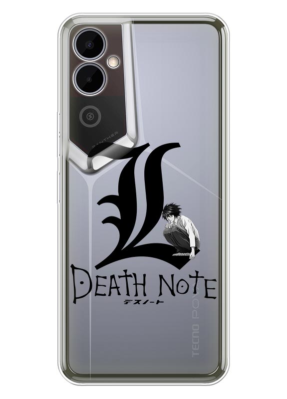 Tecno POVA Neo 2 (LG6n) аніме чохол з прозорого силікону - Death Note лого
