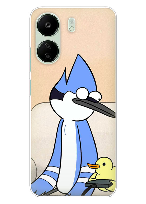 Чехол для Xiaomi Poco C65 - Regular Show Обычное шоу Мордекай играет с ...