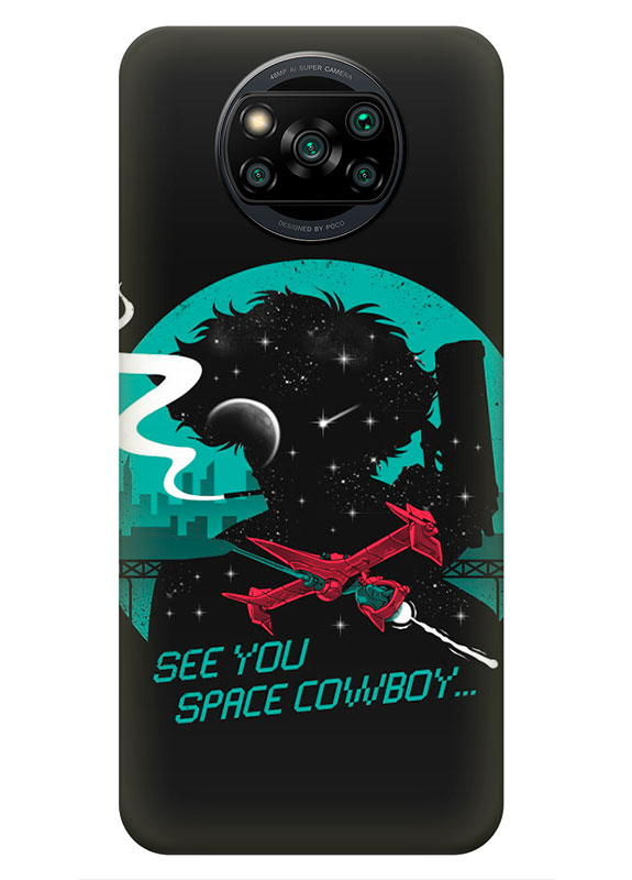 Бампер для Poco X3 из силикона - Ковбой Бибоп Cowboy Bebop See You ...
