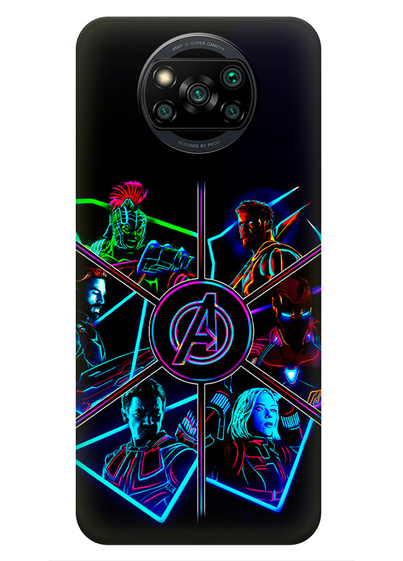 Чехол для Poco X3 Pro из силикона - Мстители Комикс Марвел Marvel ...